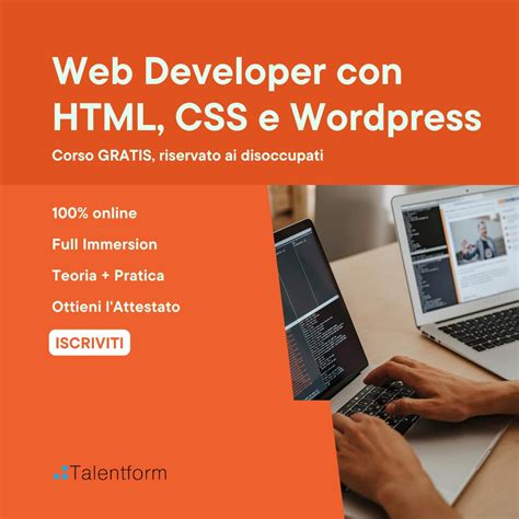 Web Developer Con Html Css E Wordpress Corso Gratis A Distanza In