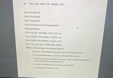 Solved Apa∩bpa∗pb040∗02501 It