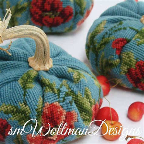 Pumpkins On Point Needlepoint Homeward Found Decor