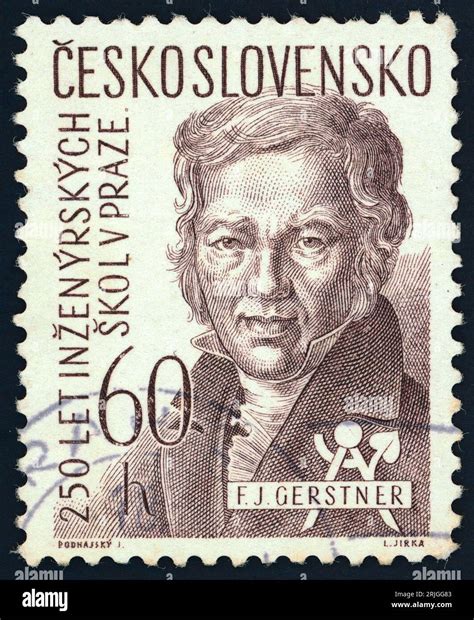 Franz Josef Gerstner 1756 1832 Postage Stamp Issued In Czechoslovakia In 1957 Gerstner Was