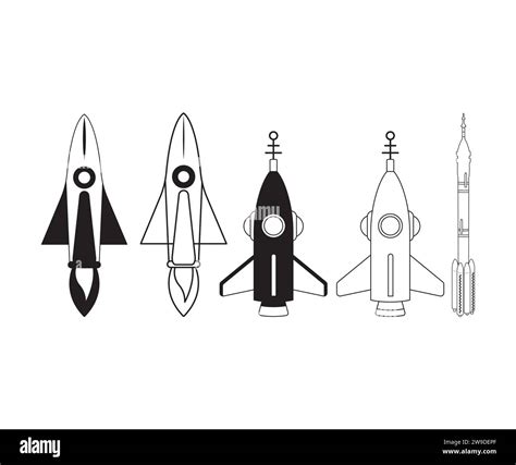 Rocket Vector Rocket Clipart Spaceship Outline Rocket Clipart Mid
