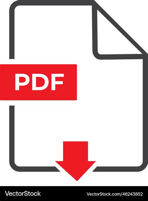 Pdf Icon File Format Symbol Royalty Free Vector Image