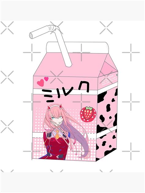 Zero Two Milk Box Poster By Amitrix Redbubble