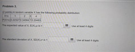 Solved Problem 3 2 Points A Random Variable X Has The Chegg Com