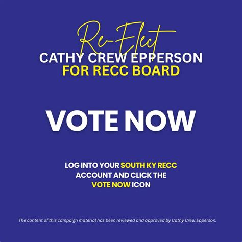 Re Elect Cathy Crew Epperson For South Ky Recc Board Somerset Ky