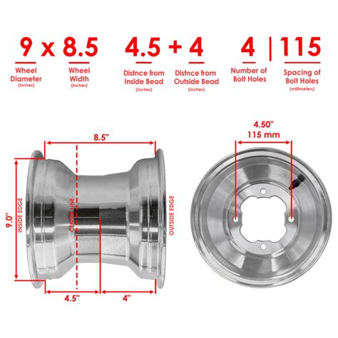 Caltric Rear Wheel Rims For Yamaha Banshee 350 Yfz350 1987 2006 Ebay