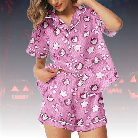 Halloween Kitty Pjs Etsy