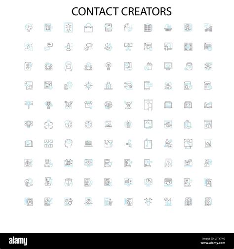 Contact Creators Icons Signs Outline Symbols Concept Linear