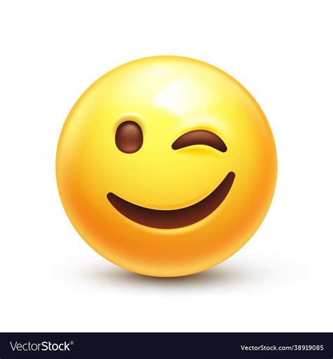 Winking Face Royalty Free Vector Image Vectorstock