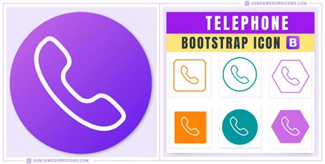 Bootstrap Telephone Icon Phone Call Bi Bi Telephone Icon Code