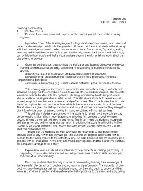 Edtpa Task 1 Template