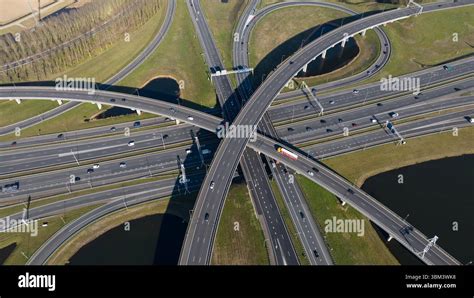 Multi Level Traffic Intersection Highway Clover Leaf Multil Lane