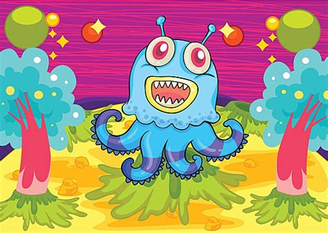 A Scary Monster Fiction Monstrous Vector Vector Fiction Monstrous