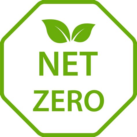 Net Zero Carbon Footprint Icon Emissions Free No Atmosphere Pollution