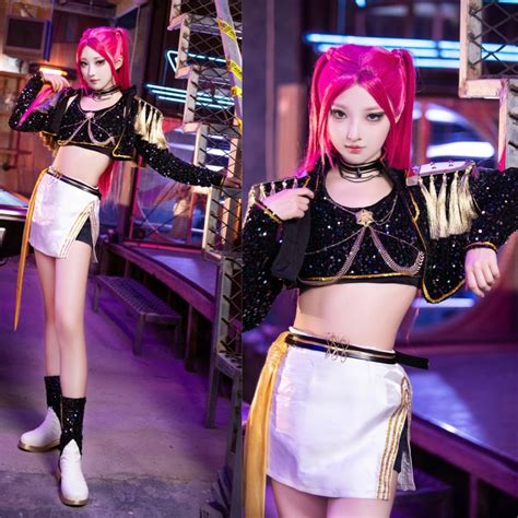 Kpop Demon Hunters Mira Golden Stage Outfits Cosplay Costume Hallowcos