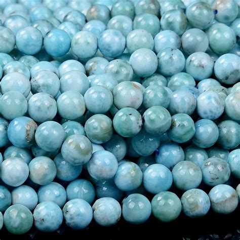 Natural Dominican Larimar Gemstone Round 5mm 6mm 7mm 8mm 9mm 10mm Loose
