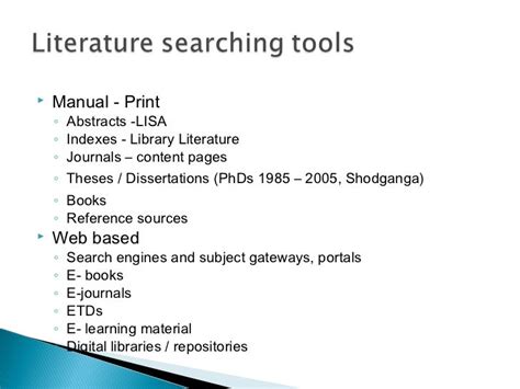 Strategies For Lis Research
