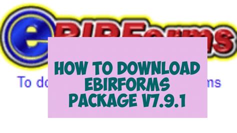How To Download Ebirforms Latest Version Youtube