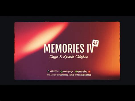 After Effects Template Memories Iv Classic And Karaoke Slideshow Youtube