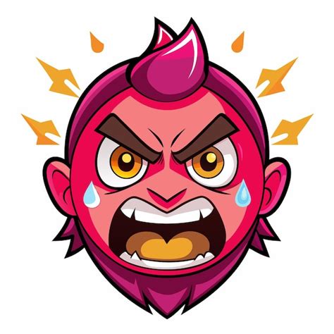 Angry Facial Expression Premium Ai Generated Vector