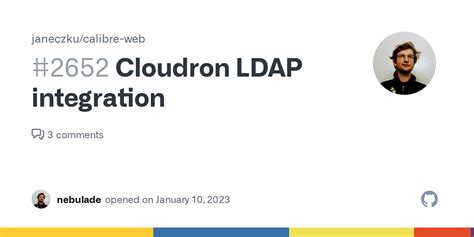 Cloudron Ldap Integration · Issue 2652 · Janeczkucalibre Web · Github