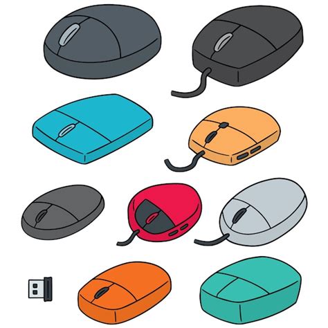 Premium Vector Set Of Computer Mouse