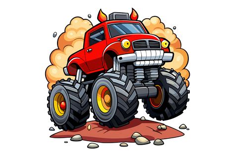 Monster Truck Clipart Vector Graphic By Depict Design · Creative Fabrica