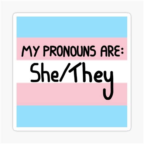 Trans She They Sticker For Sale By Ti Moth Y Redbubble