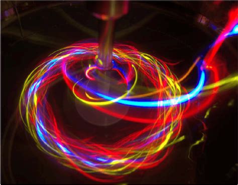 Long Exposure Photograph Of Several Finite Stokes Number Particles