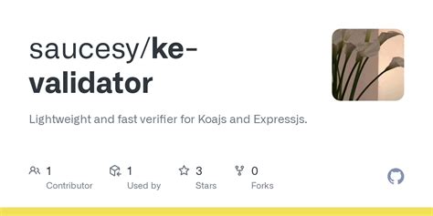 Github Saucesyke Validator Lightweight And Fast Verifier For Koajs And Expressjs