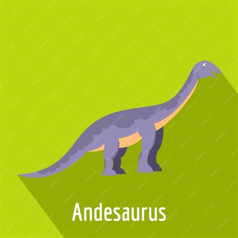 Premium Vector Andesaurus Icon Flat Illustration Of Andesaurus Vector