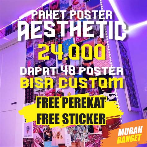 Jual Poster Dinding Aesthetic Isi 48 24 Poster Poster Kamar Poster