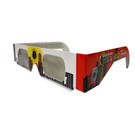 Souvenir Solar Eclipse Glasses Iso Certified Safe Cardboard Mexi