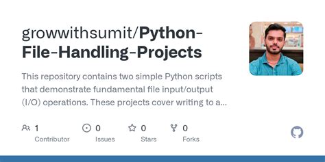 Github Growwithsumitpython File Handling Projects This Repository