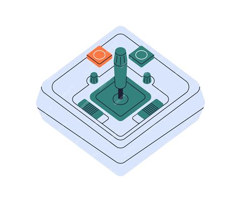 Premium Vector Retro Joystick Vintage Video Game Controller Of 70s And 80s Old Nostalgic Joy