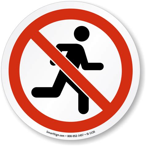 Do Not Run Prohibition Sign Health And Safety Signs Vrogue