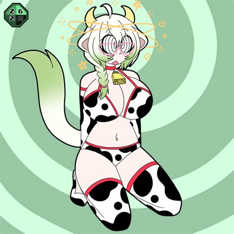 Rule 34 Cow Bell Cow Bell Collar Cow Horns Cow Print Cow Print Bikini Hypnosis Laimu Mind