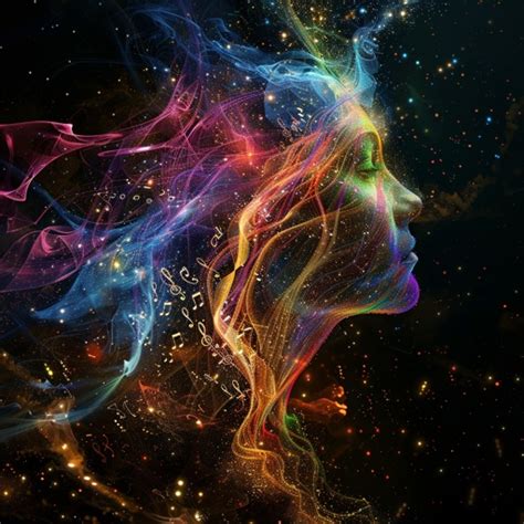 Synesthesia Visualizer Music Notes Forming A Character Art