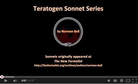 The Teratogen Sonnet Series Essay Sonnets And Video Full Spectrum Domino