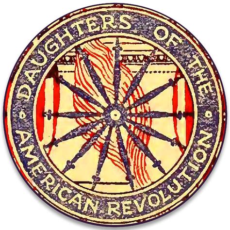 Round Daughters Of The American Revolution Sticker Vinyl Decal Auto