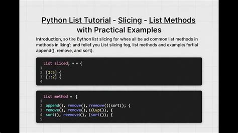Python List Tutorial Slicing List Methods With Practical Examples