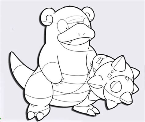Slowpoke Coloring Page
