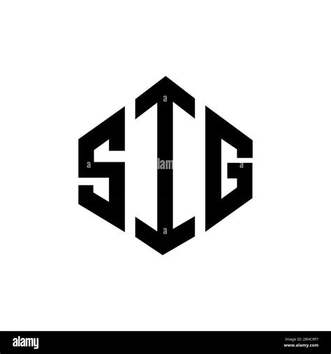 Sig Letter Logo Design With Polygon Shape Sig Polygon And Cube Shape