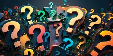 Many Question Marks on Dark Background. Generative AI Stock Illustration - Illustration of ...