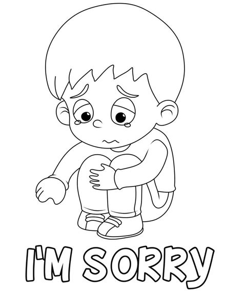 Apology Coloring Sheet