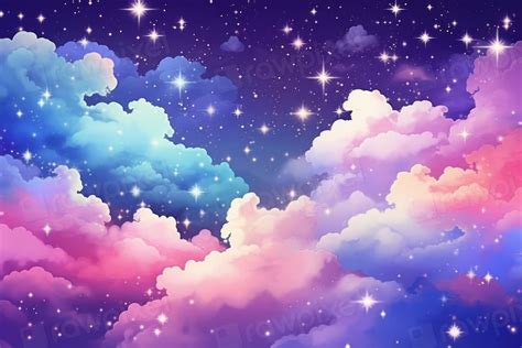 Sky Filled Clouds And Stars Premium Photo Illustration Rawpixel