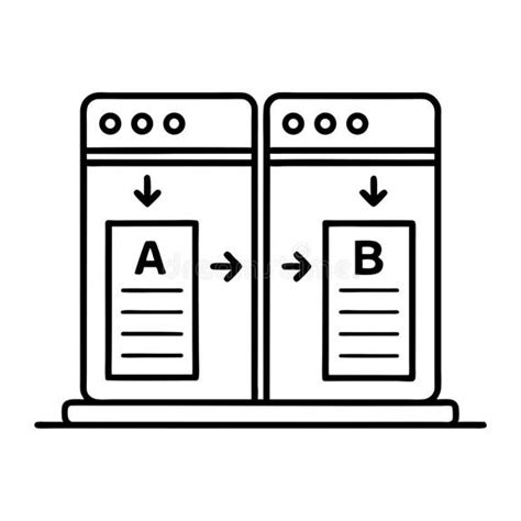 Data Comparison Illustration Featuring A And B Options For Analysis And Decision Making Stock