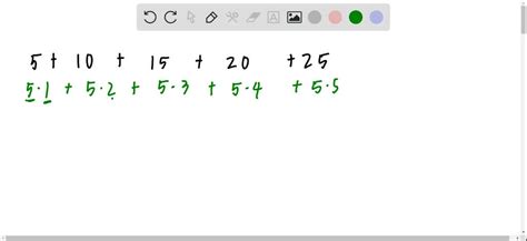 Express Each Series Using Sigma Notation 5 10 15 20 25 Numerade