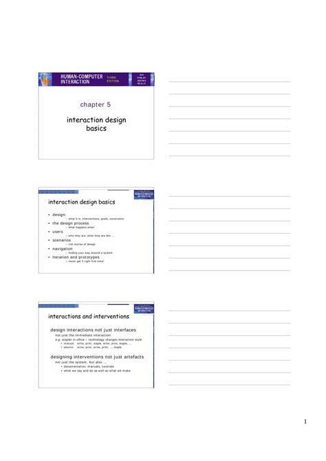 Pdf Interaction Design Basics1 Chapter 5 Interaction Design Basics