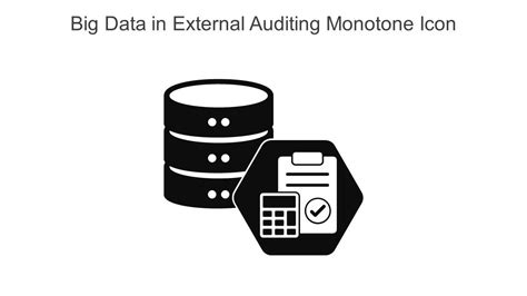 big data in external auditing monotone icon in powerpoint pptx png and